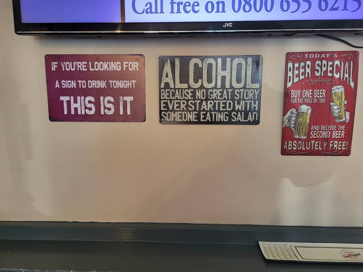 Menu at Jubilee Inn pub & bar, Peckleton