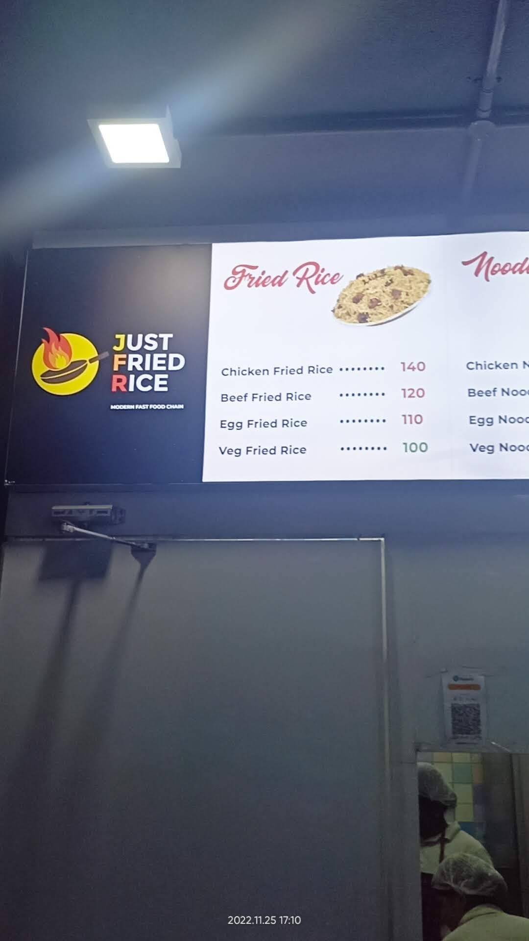 Menu at Just Fried Rice, Chennai, Shop No.1