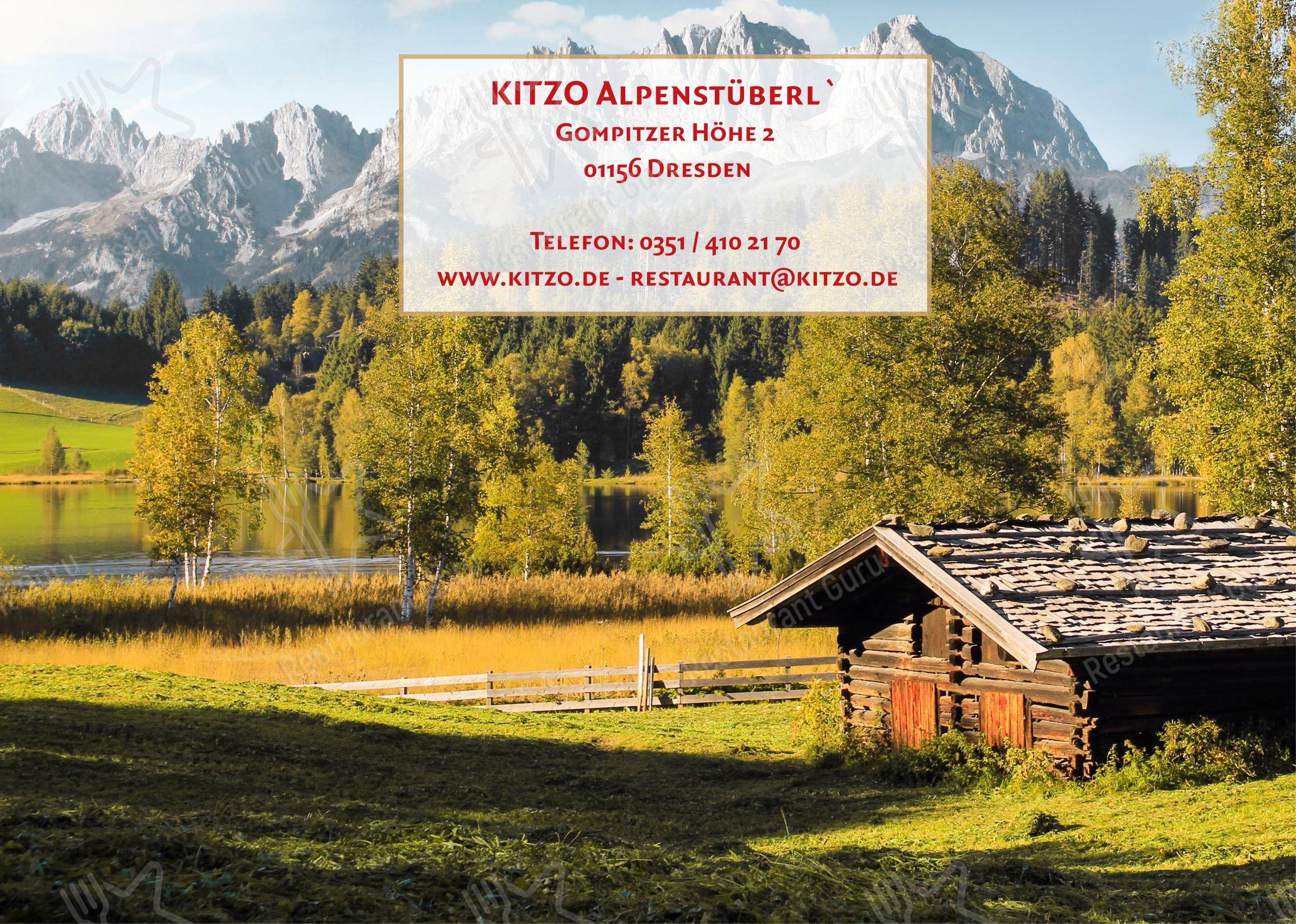 Speisekarte von KITZO Alpenstüberl restaurant, Dresden