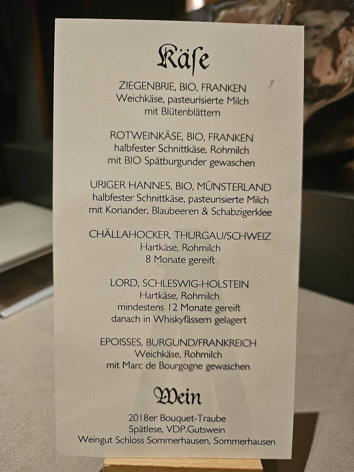 Speisekarte von KUNO 1408 restaurant, Würzburg