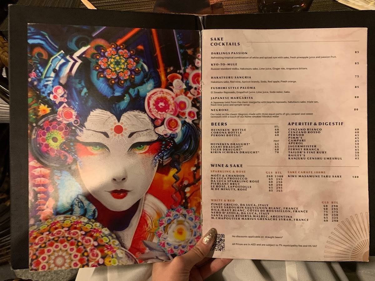 Menu at KYO Restaurant & Lounge, Dubai, The Pointe West Marina 04 ...