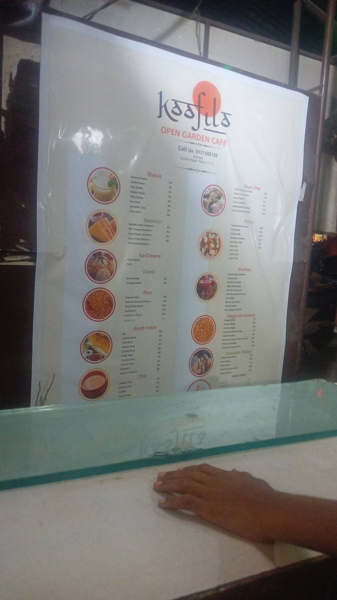Menu at "Kaafila" the cafe- south Indian dishes vegan Chai and mohabbat ...