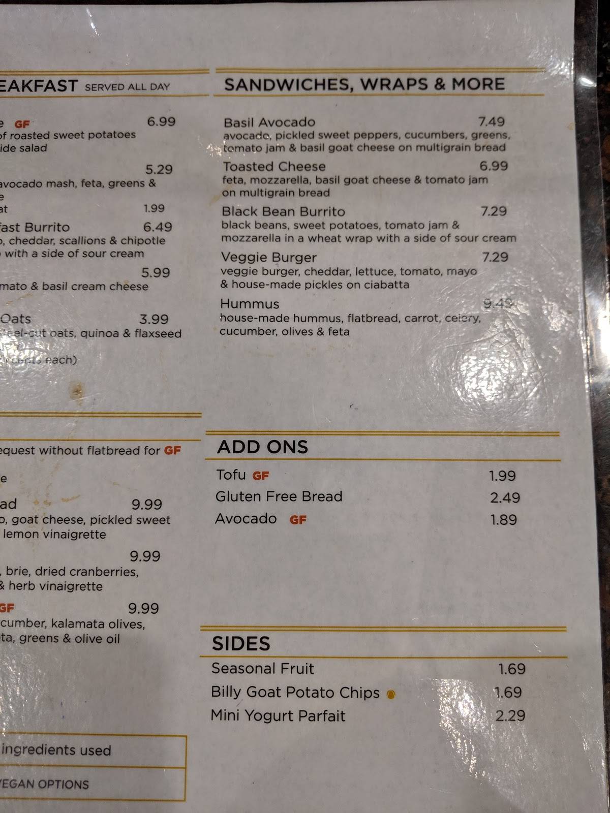 Menu at Kaldi’s Coffee - Farrell Cafe, St. Louis