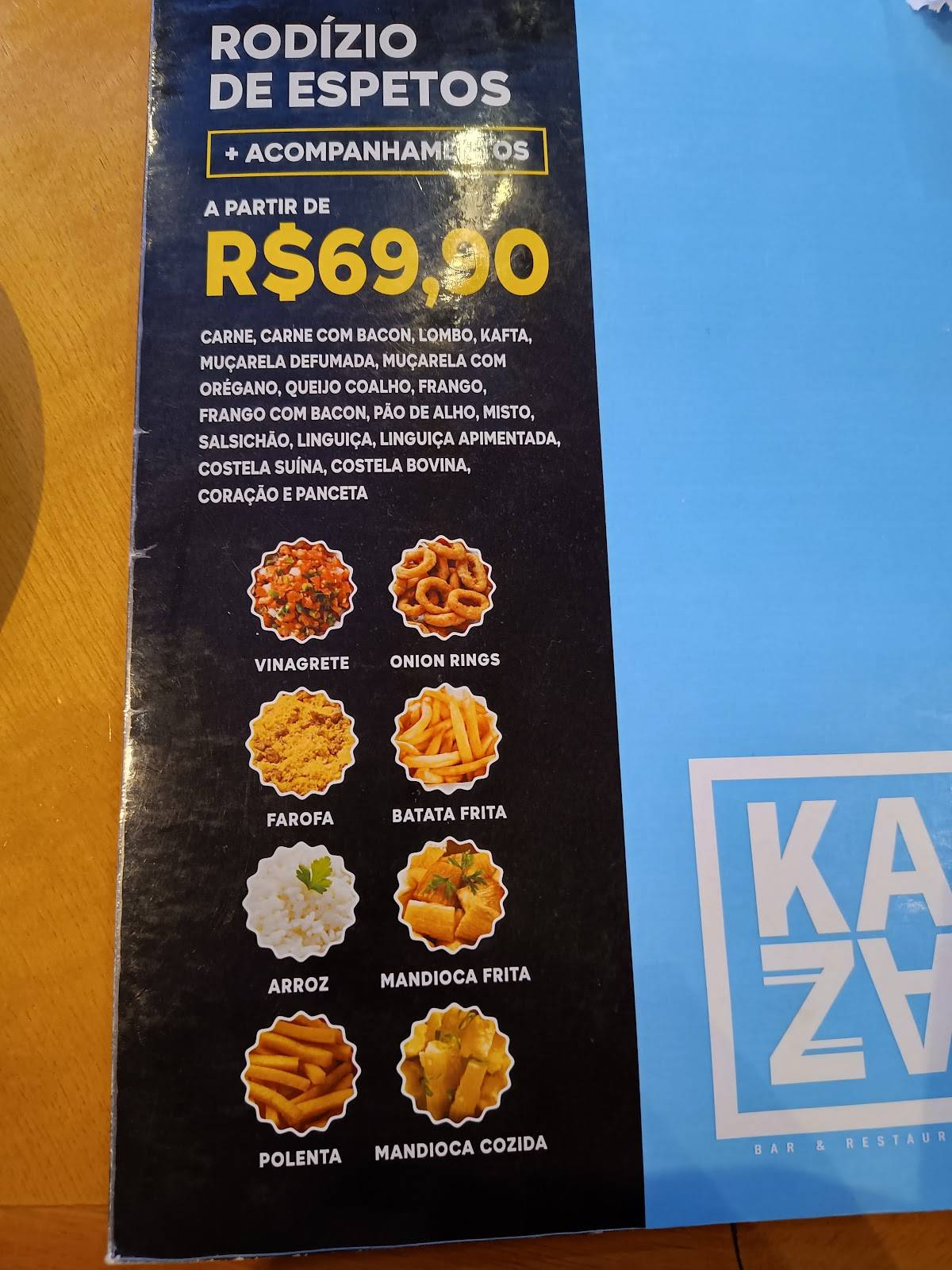 Menu em Kazza Bar e Restaurante, São Paulo, R. Antônio Carlos