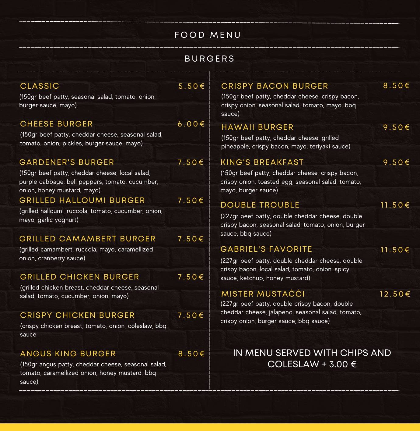 Menu at Kebab King restaurant, Victoria