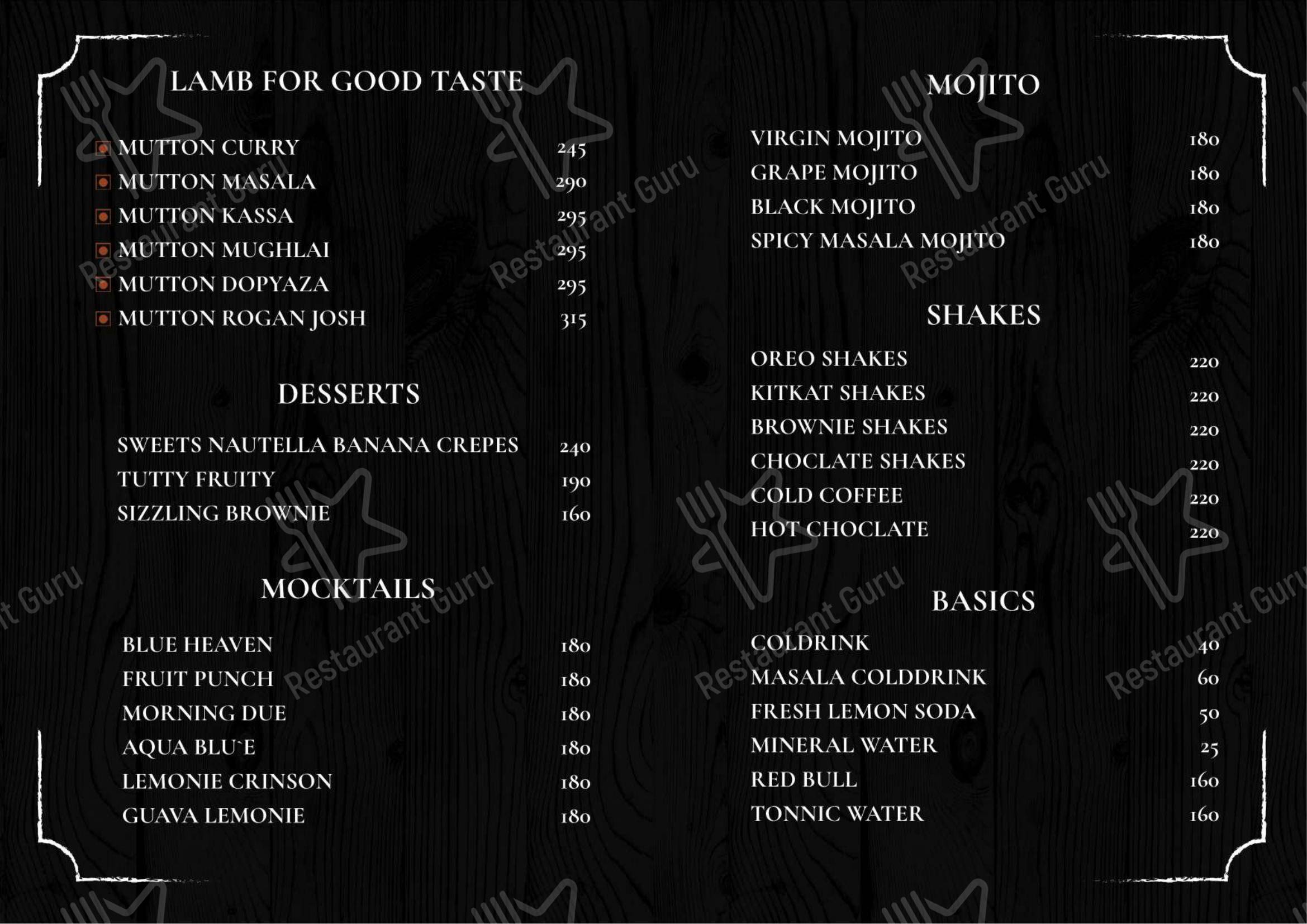 Menu at Kedia's Fine Dining Restaurant, Sambalpur