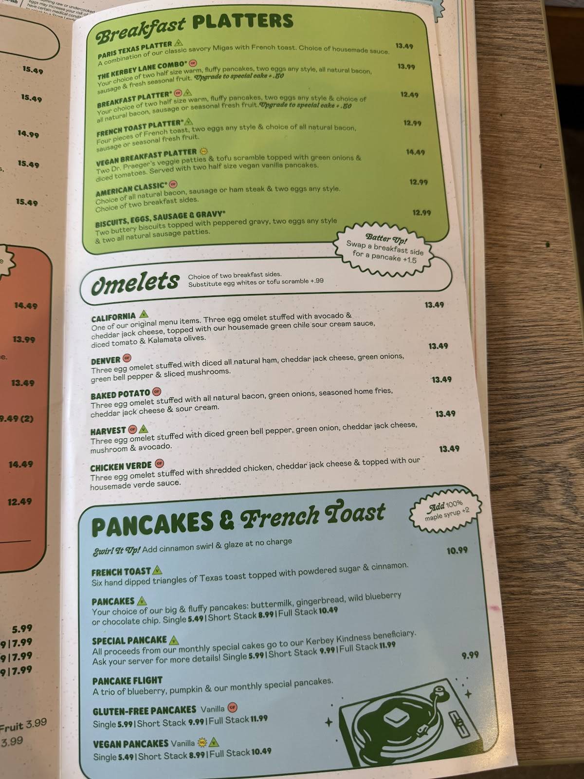 Menu at Kerbey Lane Cafe, Round Rock, N Mays St #420