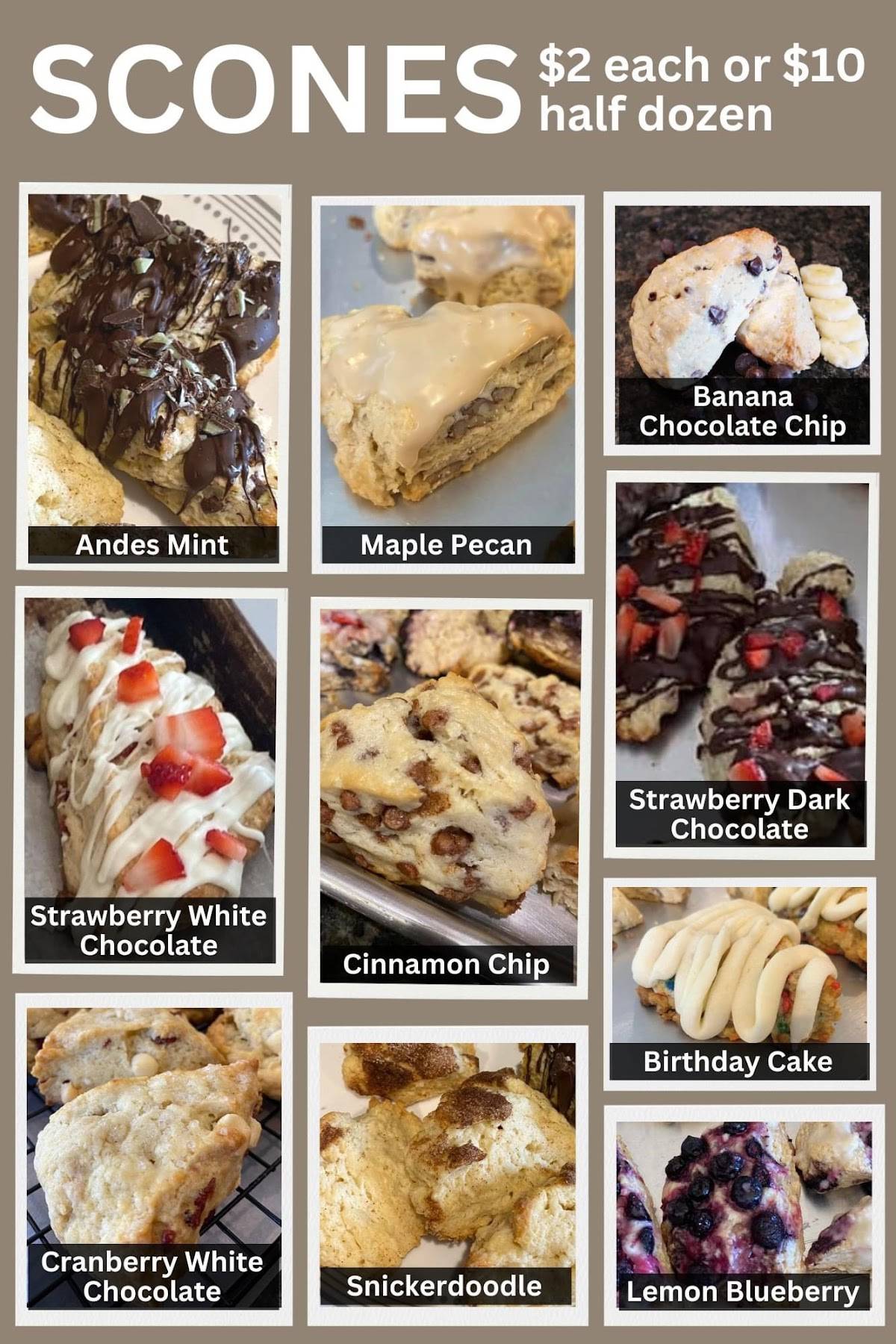 Menu at Kihm’s Bakery, Eldridge