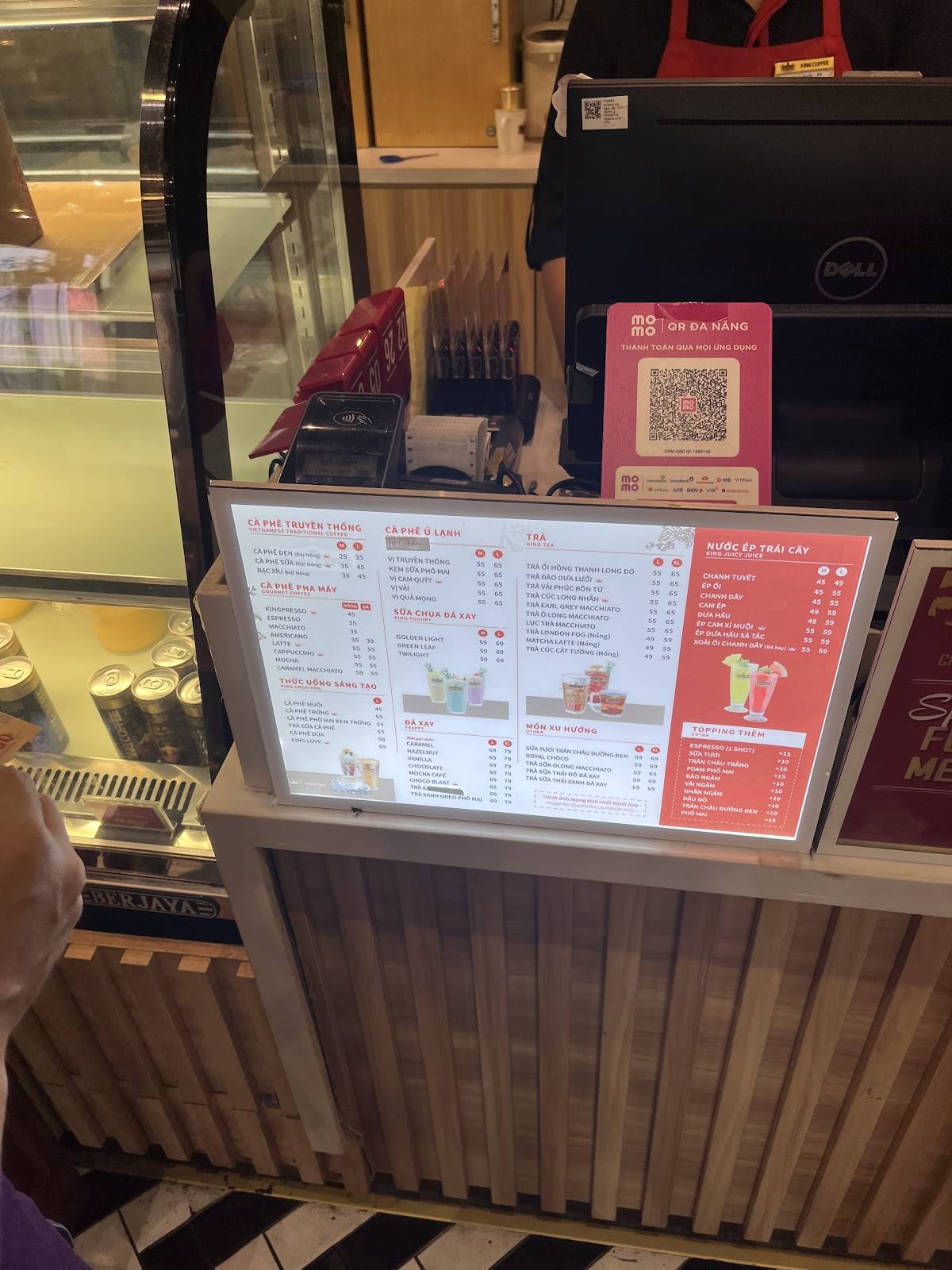Menu at King Coffee Sách cafe, Ho Chi Minh City