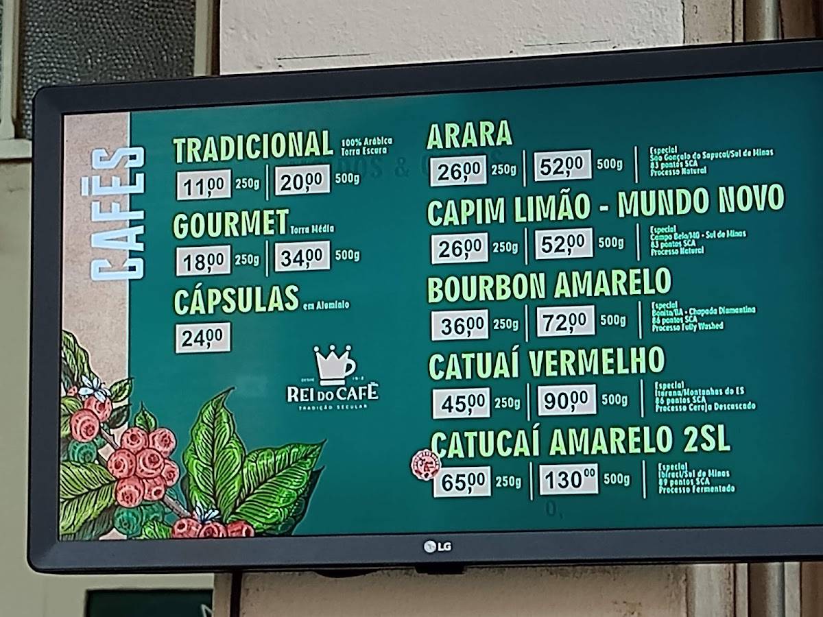 Menu at King Coffee pub & bar, Santos