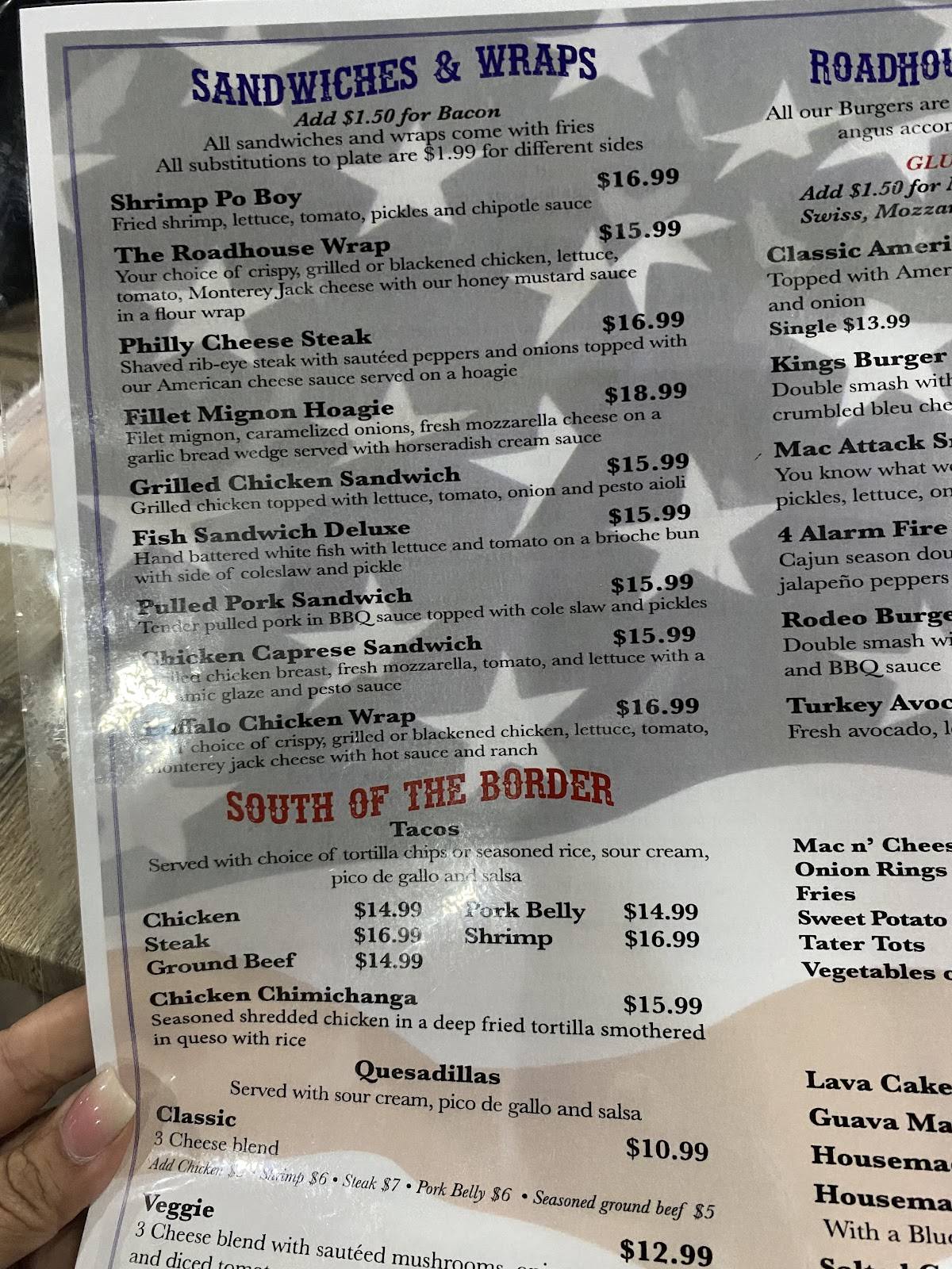 Menu at Kings Roadhouse Bar & Grill, Port Charlotte
