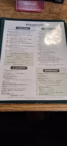 Menu at Kissner's pub & bar, Defiance