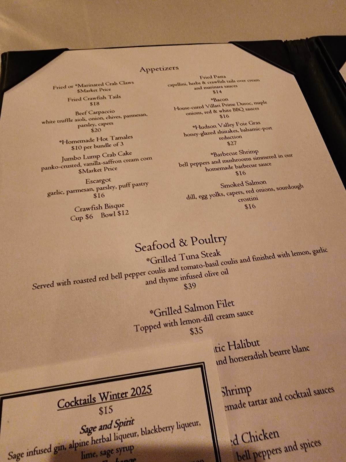 Menu at Koestler Prime pub & bar, Ridgeland