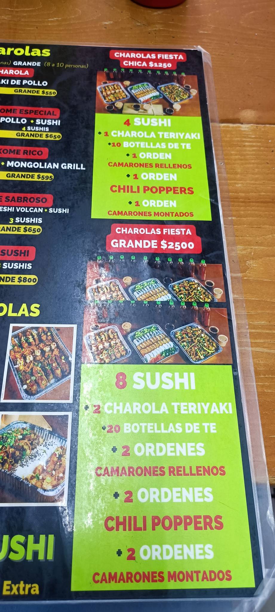 Carta del restaurante Kome Express, Mexicali, Rio presidio y montes del ...