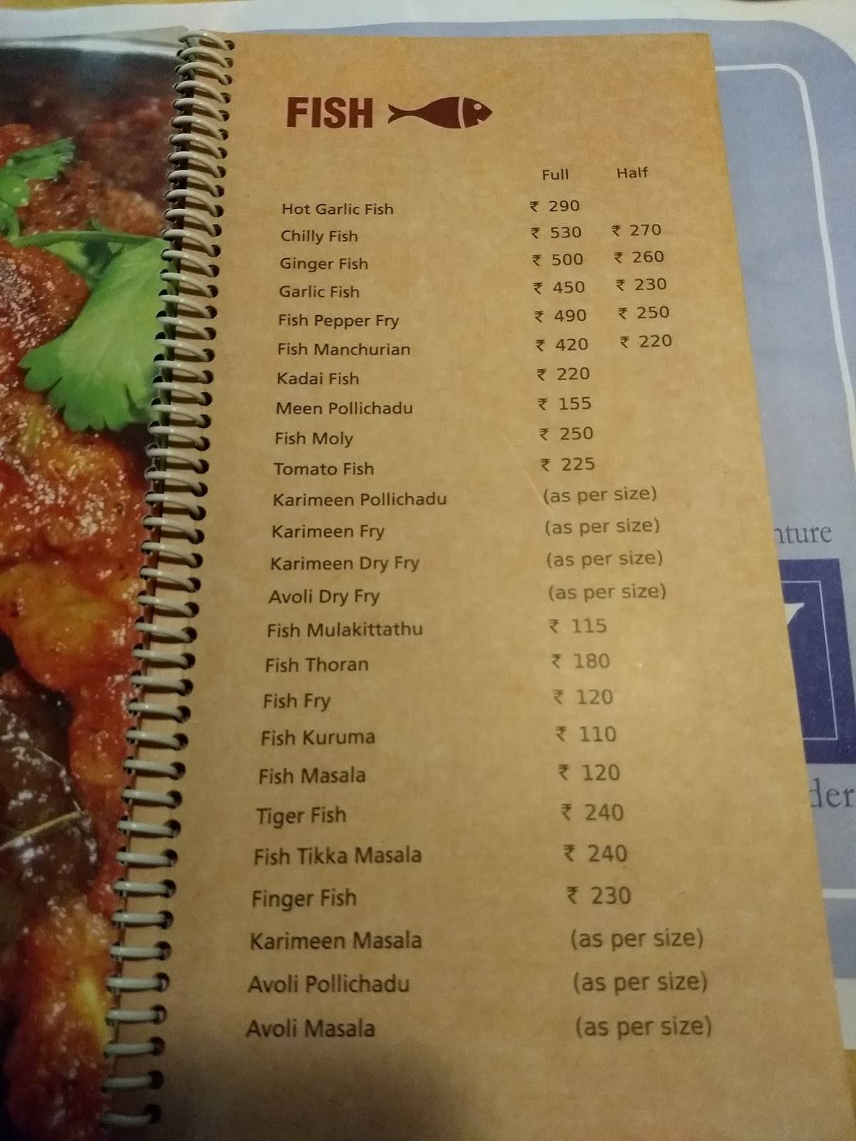 Menu at Bombay Restaurant, Kozhikode, Silk Street