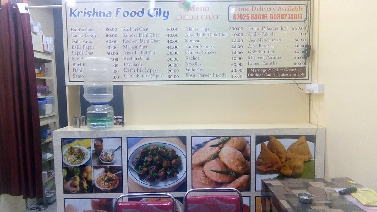 Menu at Krishna Food city, Bengaluru