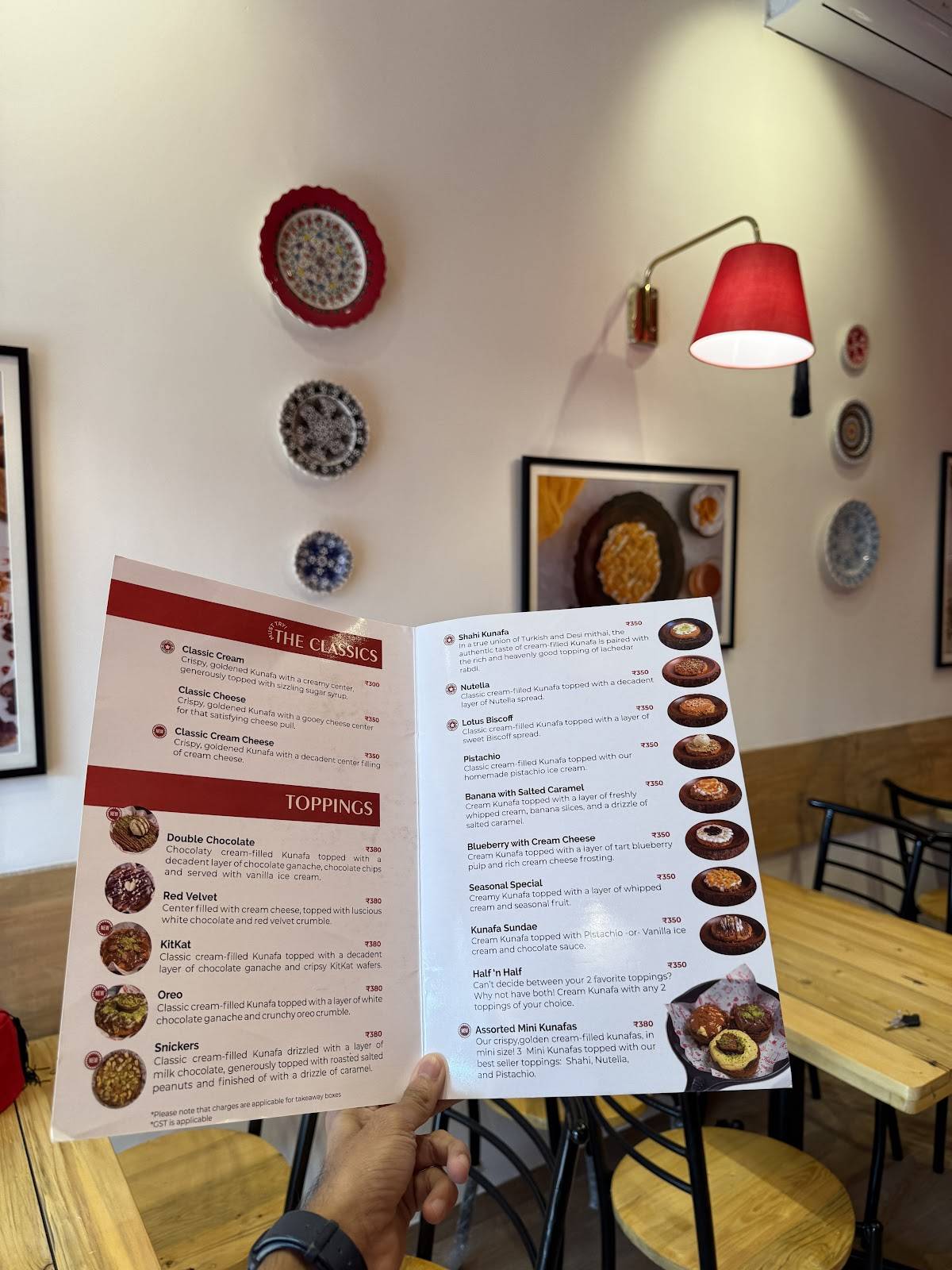 Menu at Kunafa Bytes, Mumbai