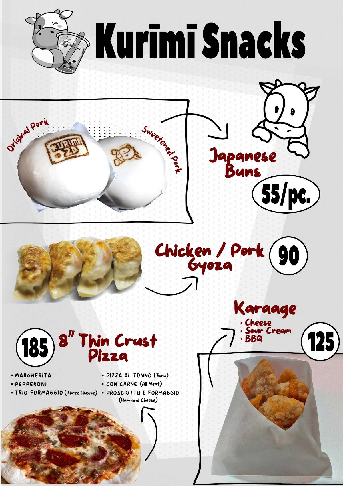 Menu at Kurimi Milk Tea Bar - Ayala Malls Vermosa, Imus