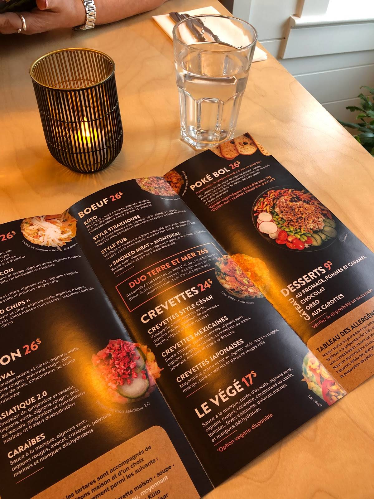 Carta del restaurante Küto - Comptoir à Tartares Bromont, Bromont