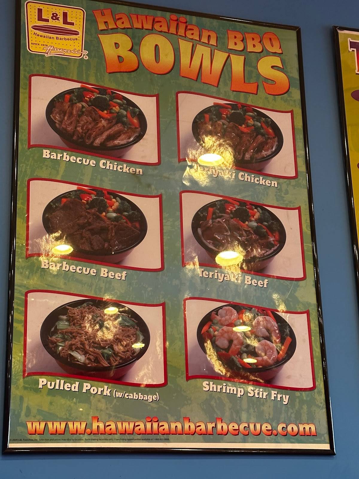 Menu at L&L Hawaiian Barbecue, San Jose, Almaden Expy #48