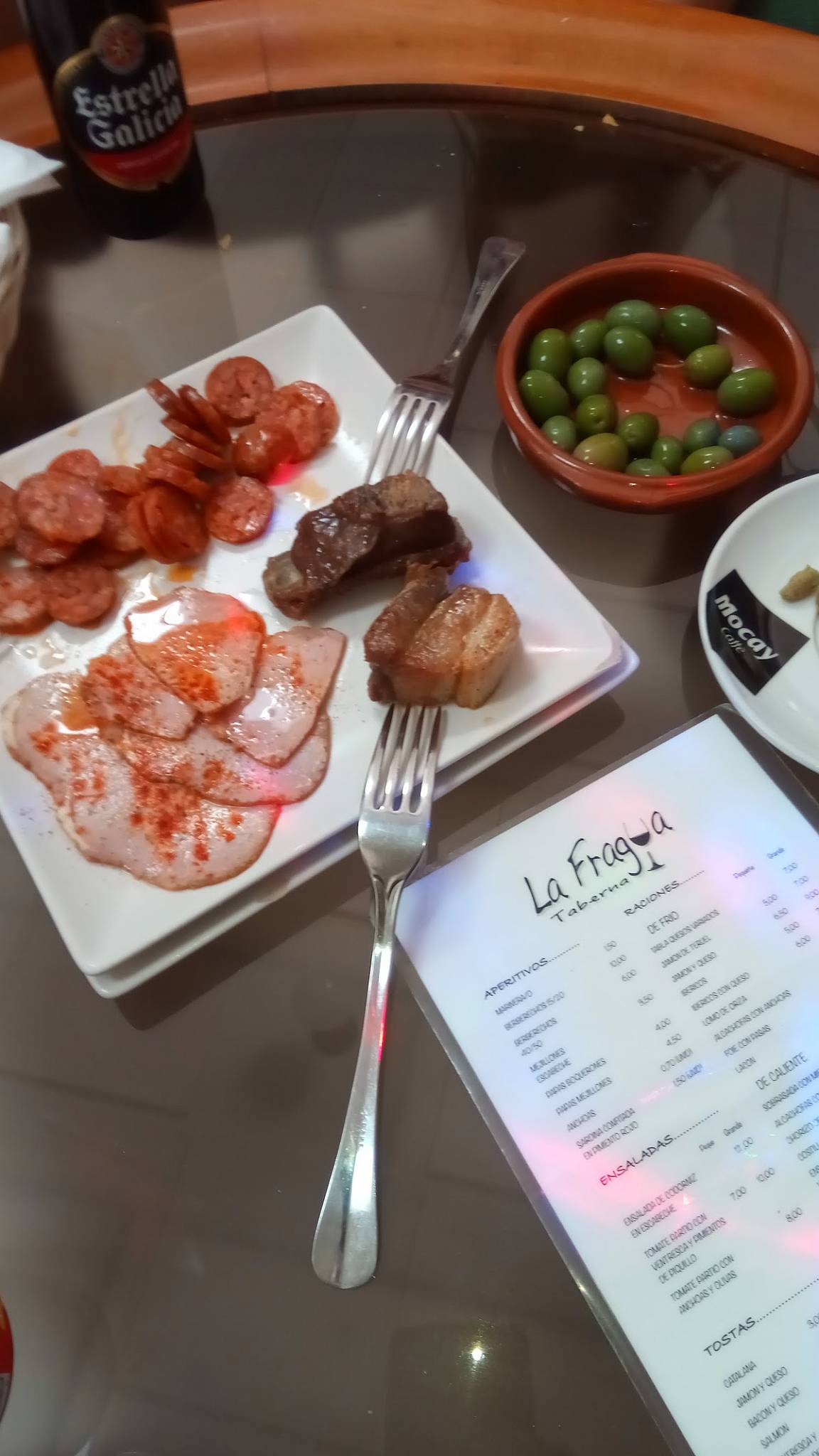 Carta del pub y bar LA FRAGUA Tienda-Degustación, Casas-Ibáñez