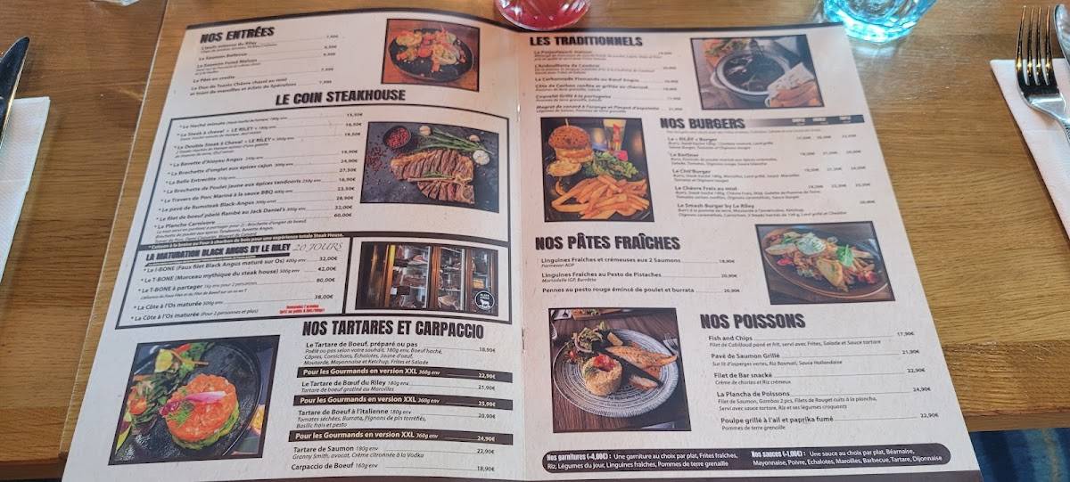 Menu au LE RILEY restaurant, Raillencourt-Sainte-Olle
