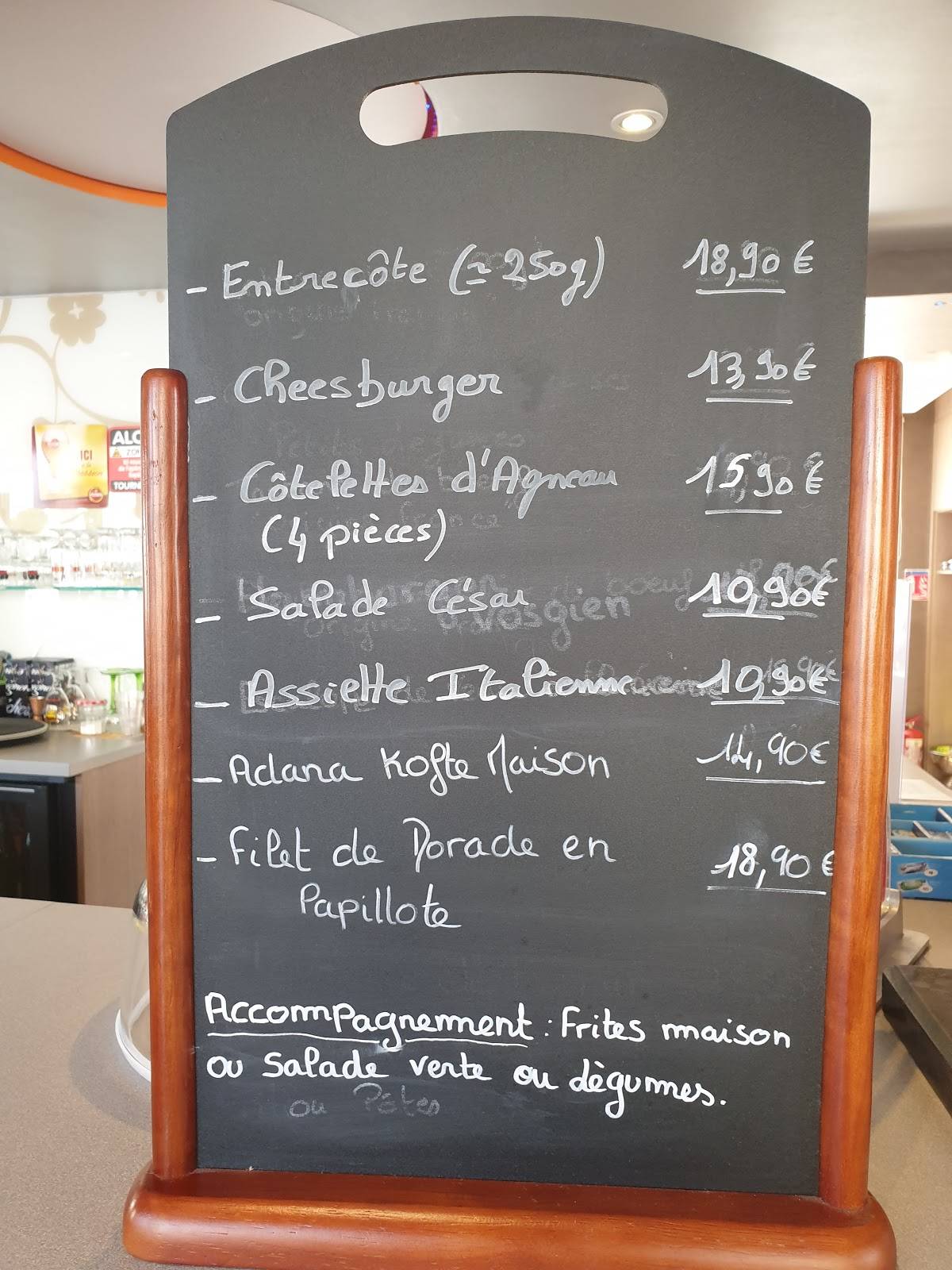 Menu au L'Epysode restaurant, Épinal