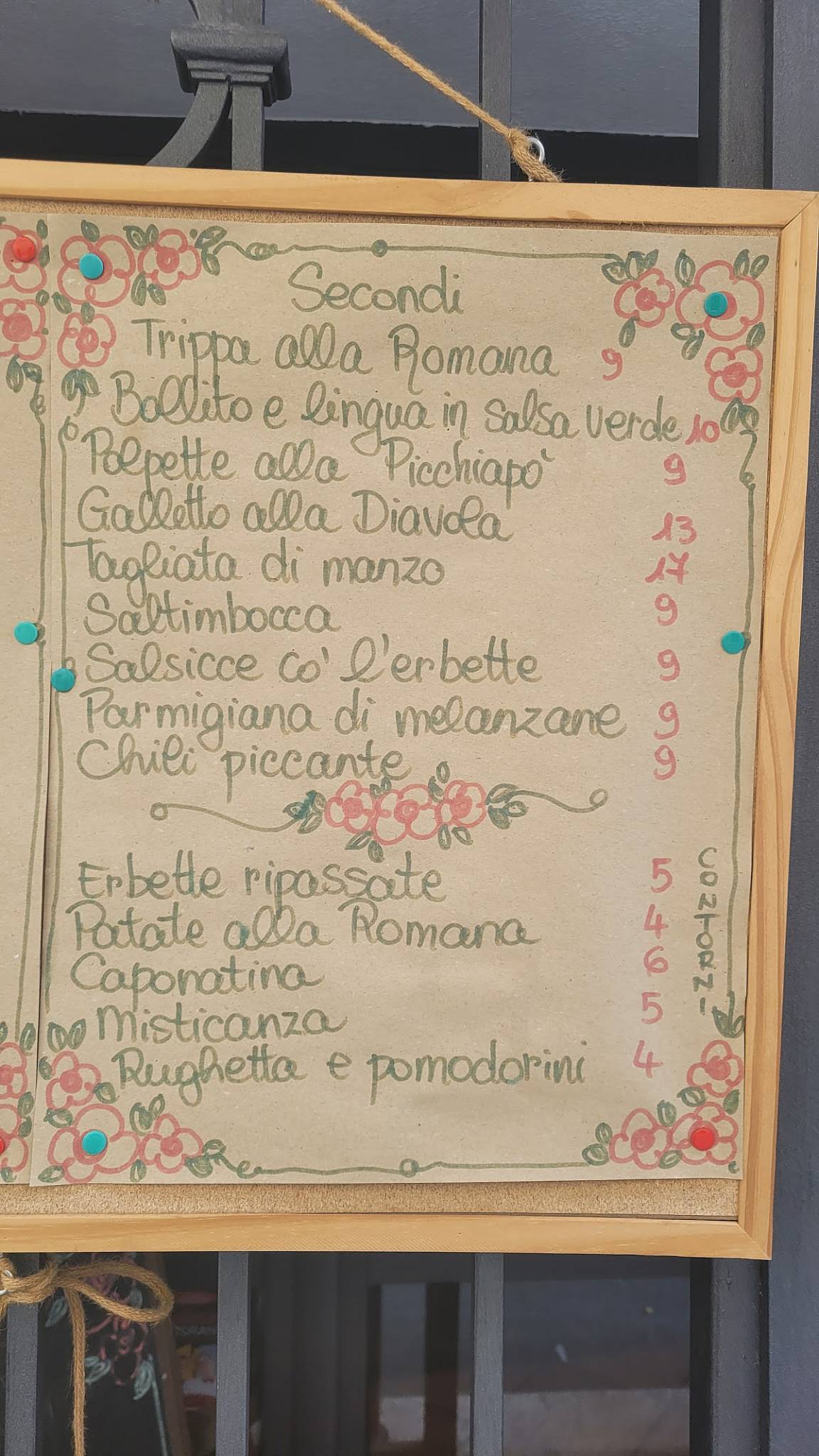 Menu da L'Osteria delle Tre Sorelle ristorante, Rieti, Via Terenzio Varrone