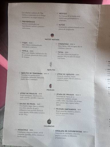 Carta del restaurante La Atolería por Tierra del Sol, Oaxaca