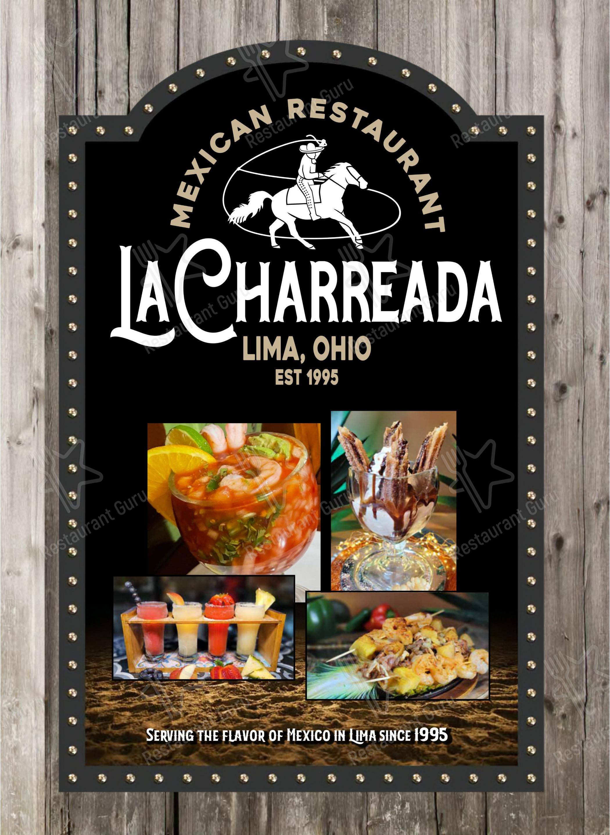 Menu at La Charreada restaurant, Lima, N Cable Rd