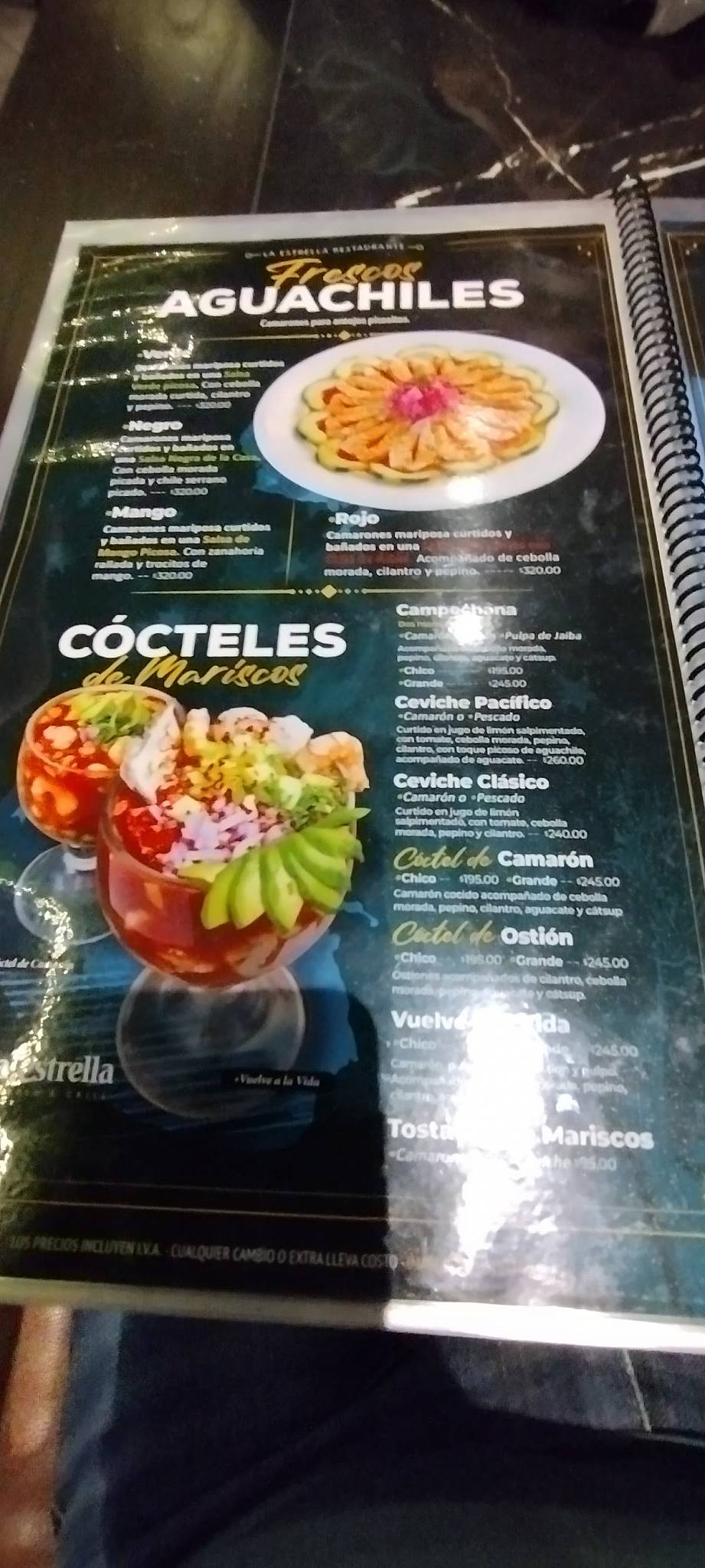 Menu at La Estrella Restaurante, Reynosa, Autopista Reynosa Monterrey ...