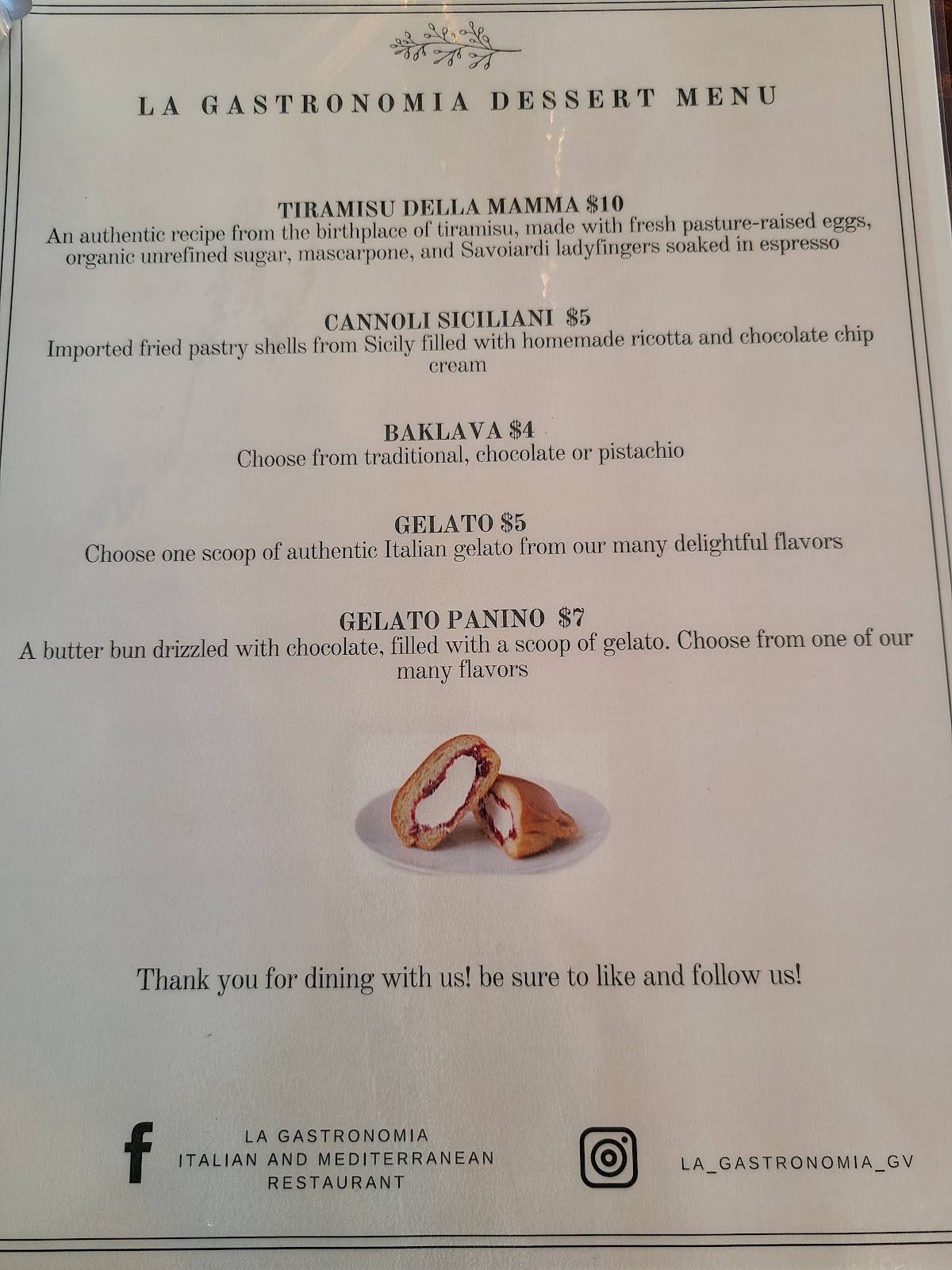 Menu at La Gastronomia pizzeria, Grass Valley, 760 S Auburn St UNIT G