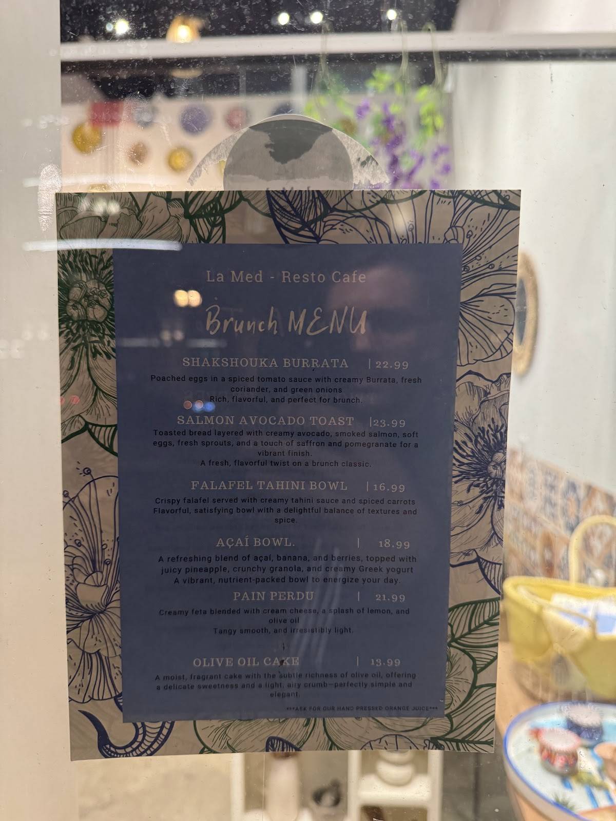 Menu at La Méd - Resto Café, Montréal, 42 McGill St