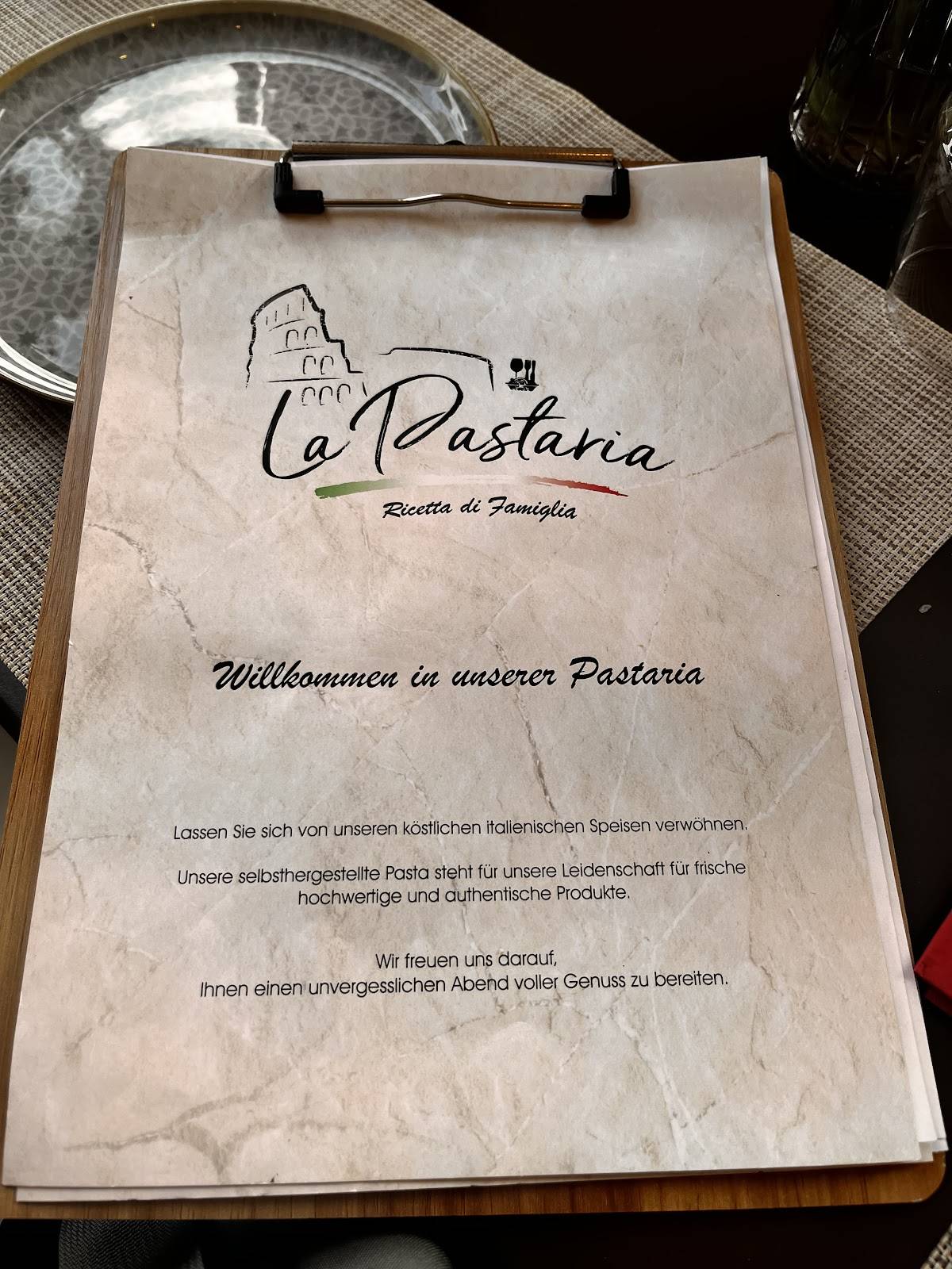 Menu at La Pastaria restaurant, Remscheid