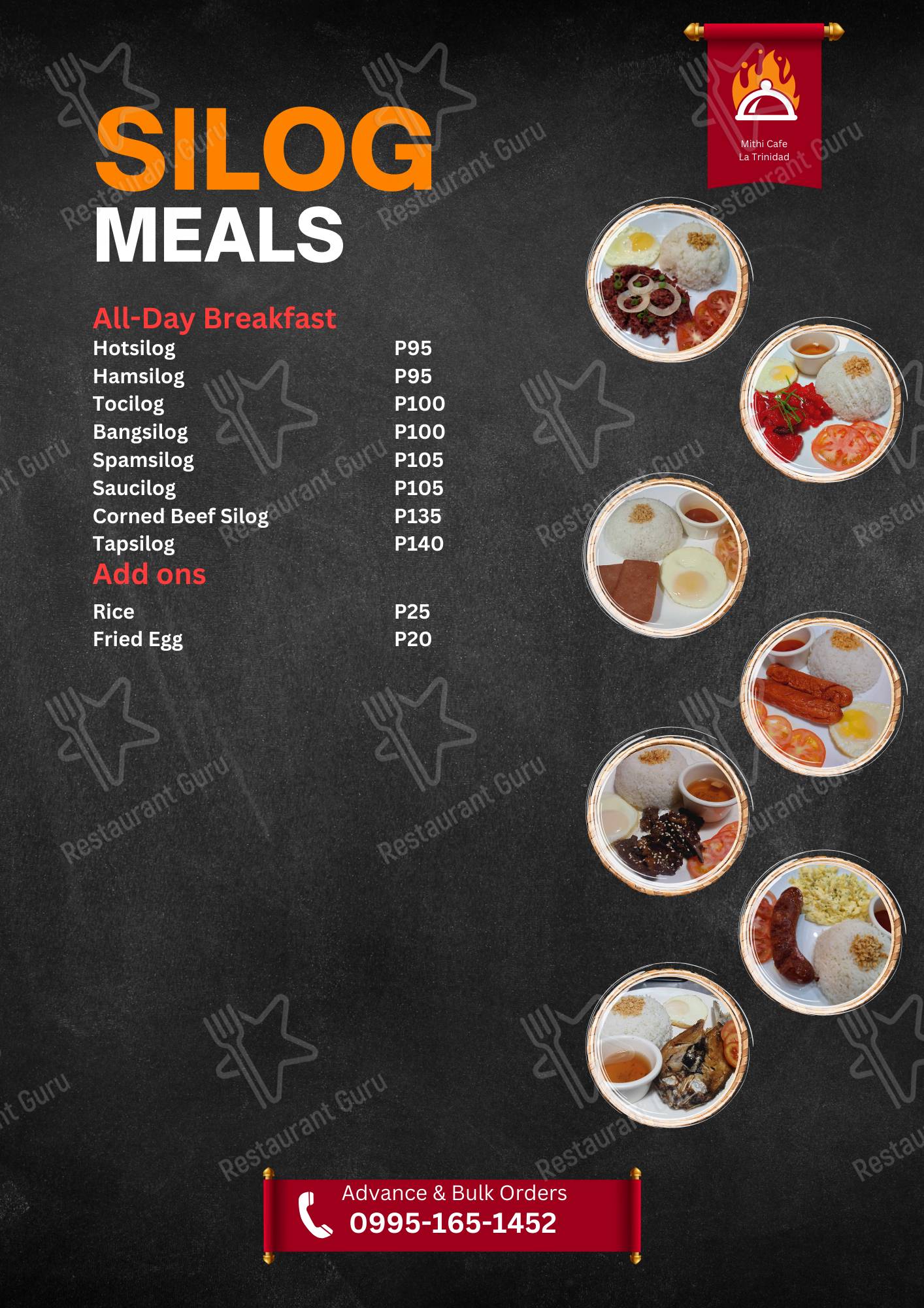 Menu at Mithi Cafe La Trinidad, La Trinidad