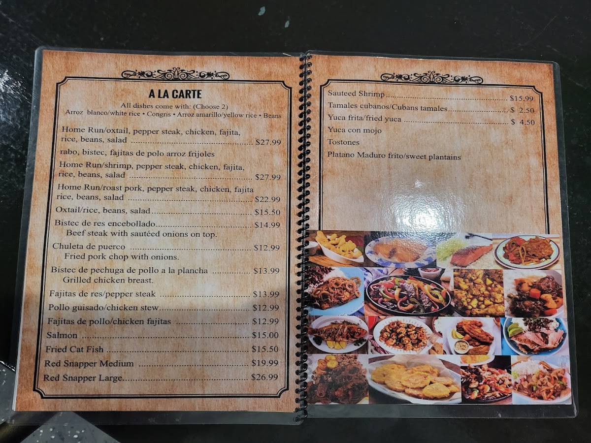 Menu at La esquina cubana restaurant, Americus