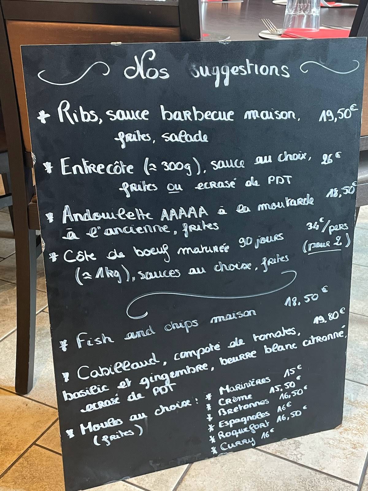 Menu au La mère Rondel restaurant, Lamballe