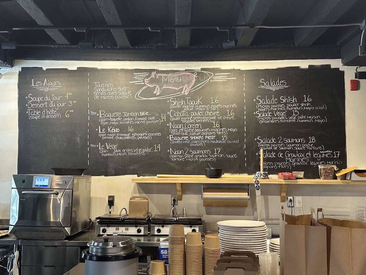 Menu au La sandwicherie - Charcuterie Bistro D restaurant, Saguenay
