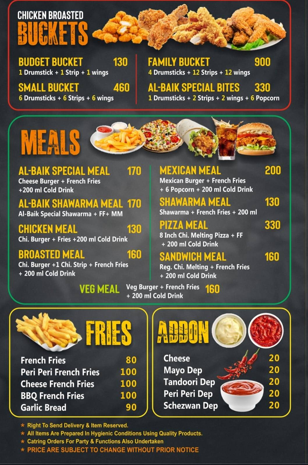 Menu at Labbaik Fast Food Cafe, Mumbai
