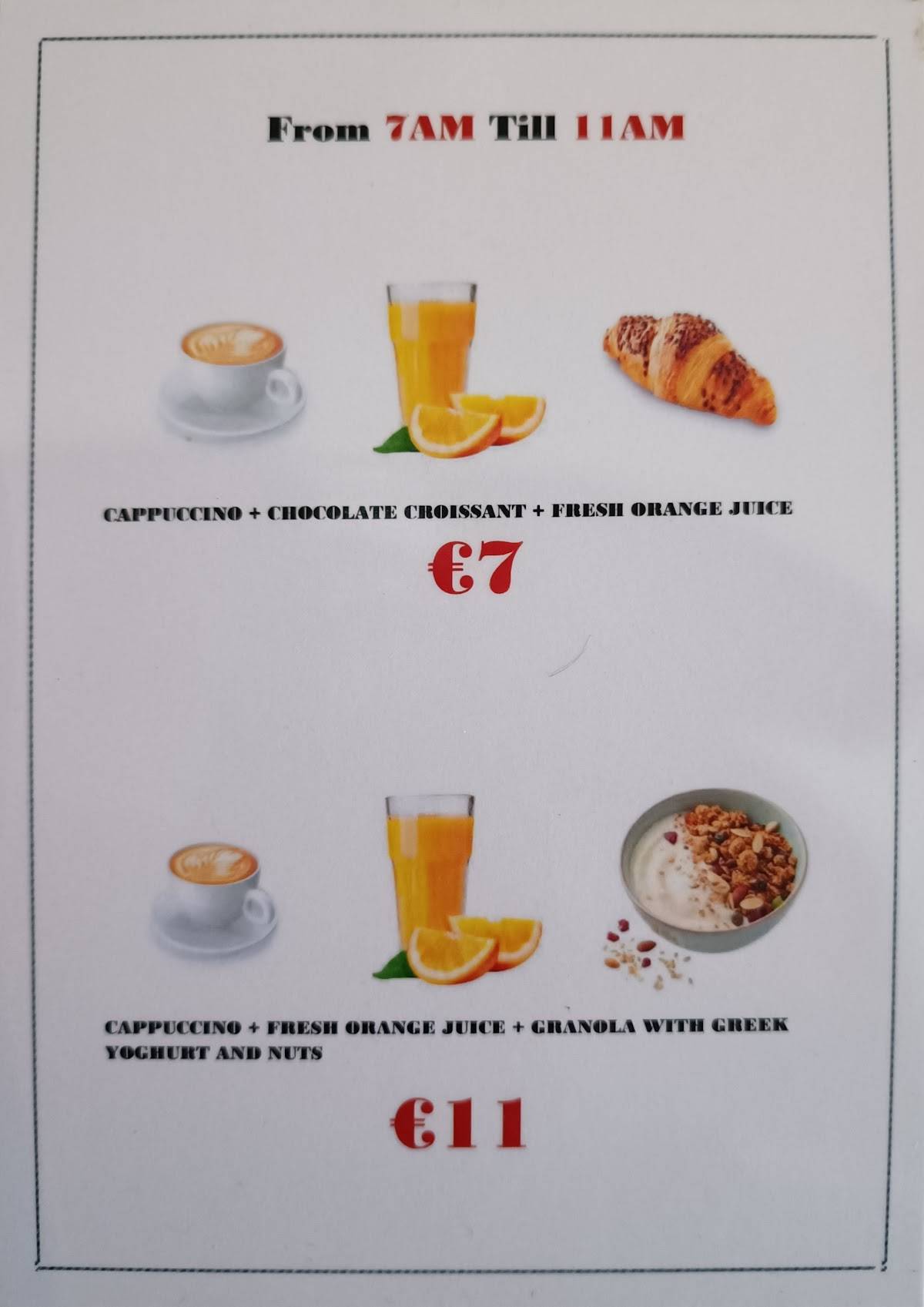 Carta de Ladybug café Msida, Pieta