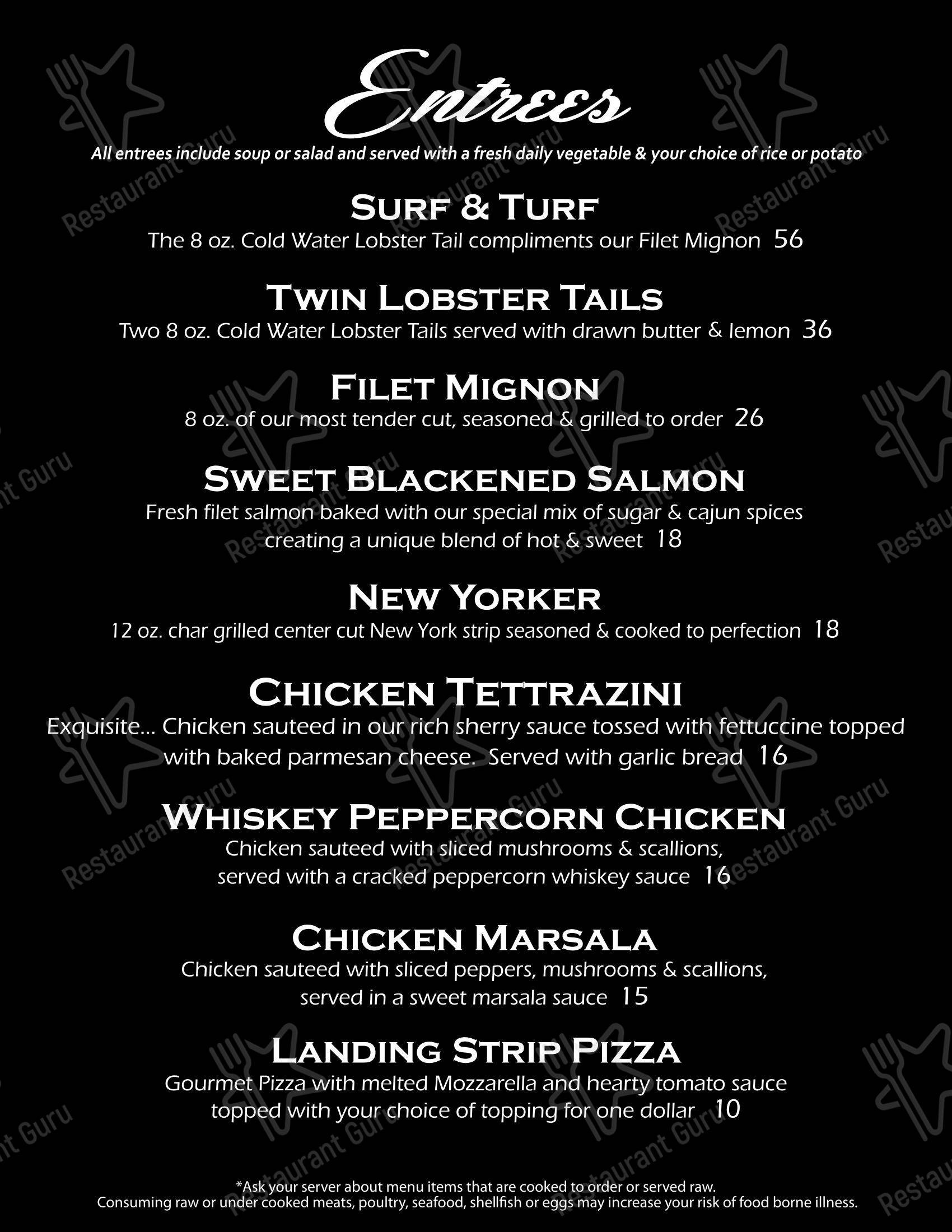 Menu at Landing Strip pub & bar, Oakwood, 204 N 1st St