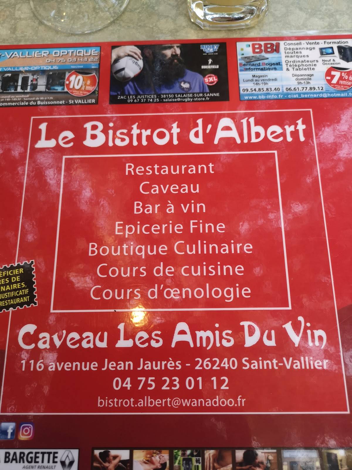 Menu au Le Comme chez toi restaurant, Saint-Vallier, 116 Av. Jean Jaurès