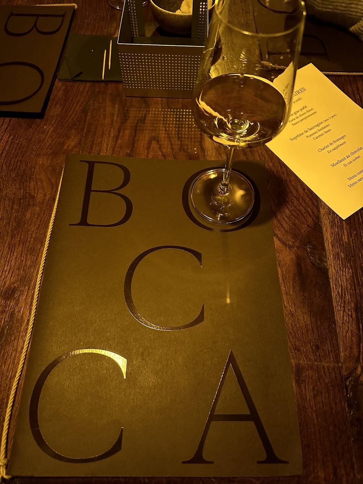 Menu au Le Bocca, Saint Blaise