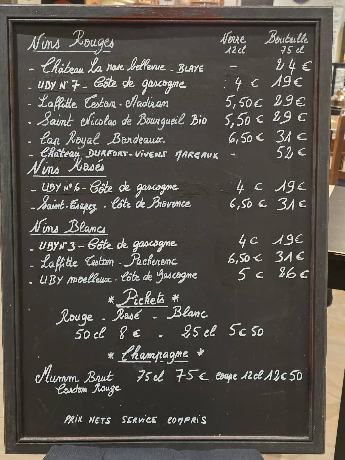 Menu au Le Petit Bouchon restaurant, Dax