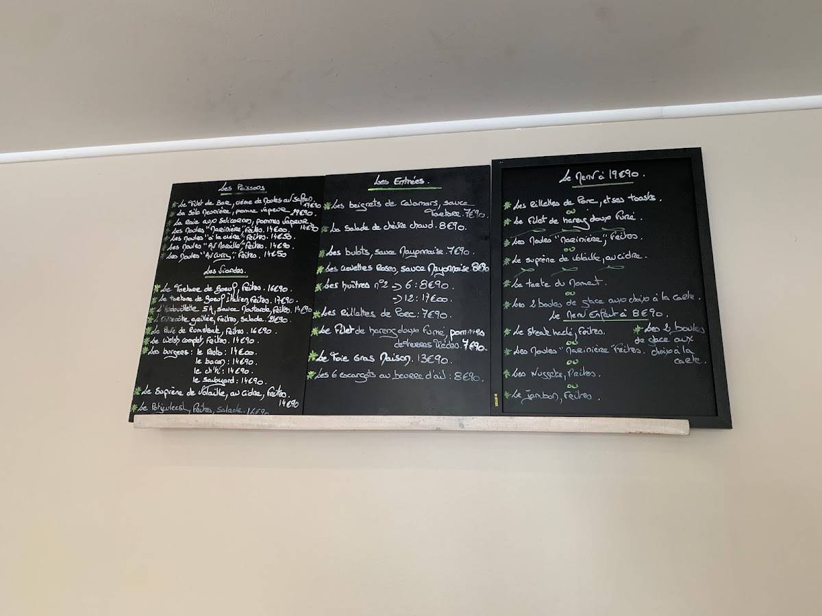 Menu au Le Resto... Tout Simplement restaurant, Cucq