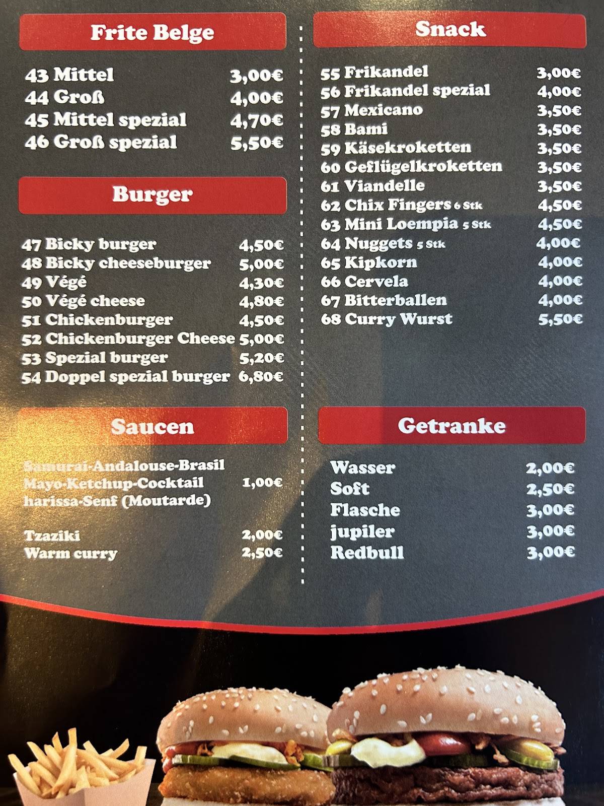 Speisekarte von Le Royal, Raeren