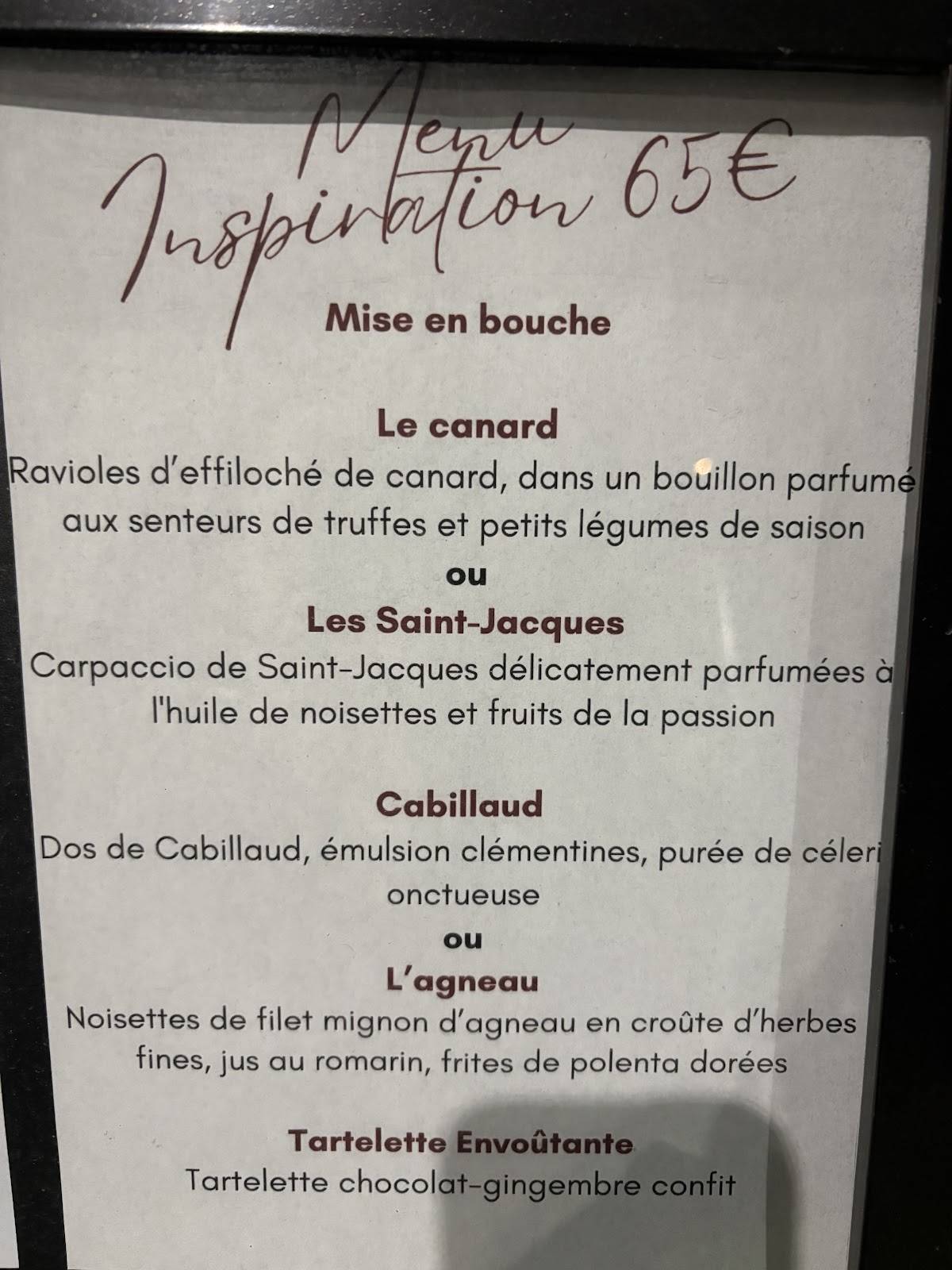 Menu au Le clos des chefs restaurant, Marly