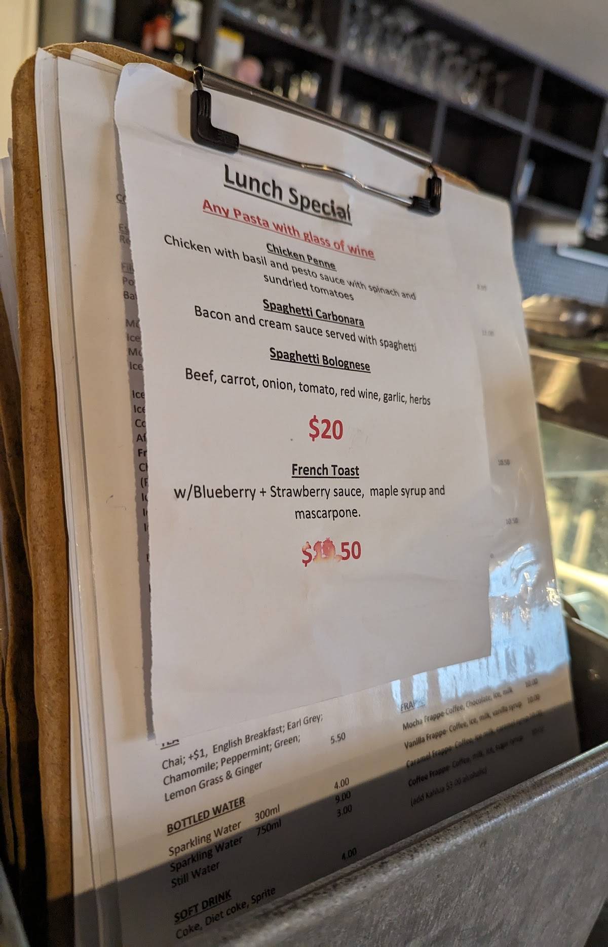 Menu at Liar Liar restaurant, Hawthorn
