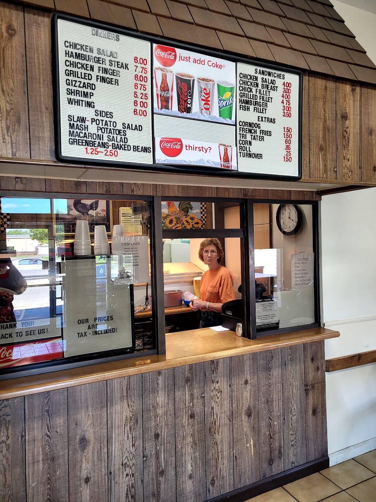Menu at Little Chick Restaurant, Metter