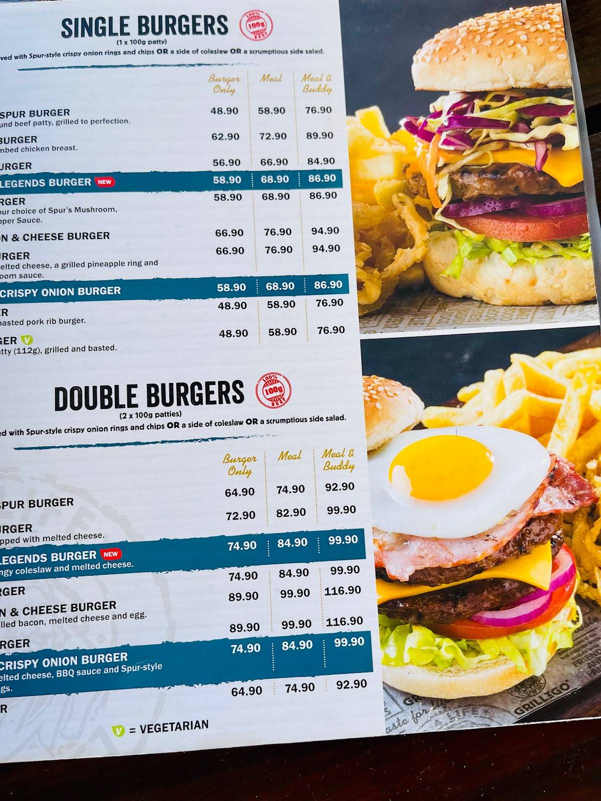 Menu at Little Rock Spur Steak Ranch restaurant, Piketberg